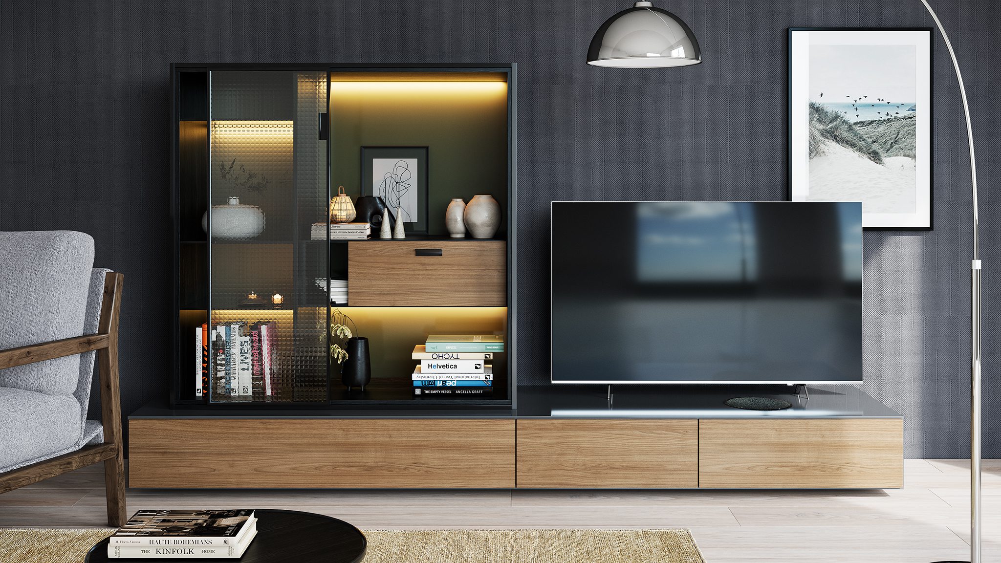 Appalachian Walnut Wall Unit | Panolam Surface Systems