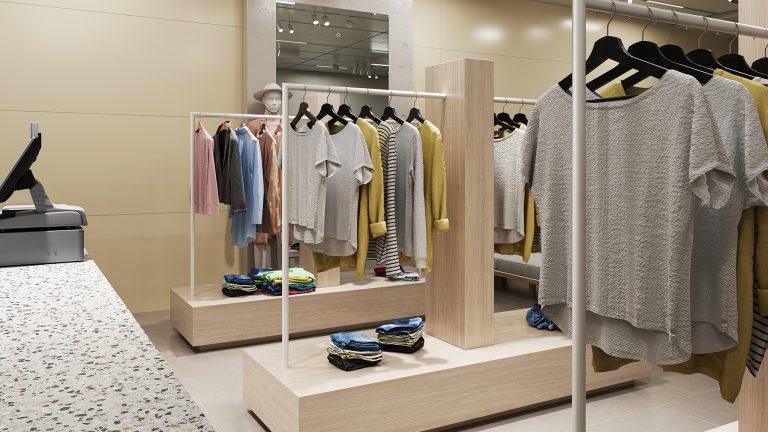Pacific Walnut + Spirito Terrazzo - Retail | Panolam Surface Systems